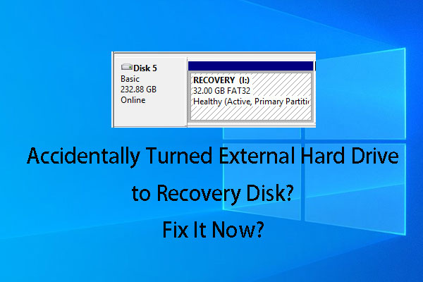 Accidentally Turned External Hard Drive to Recovery Disk? Fix Now ...