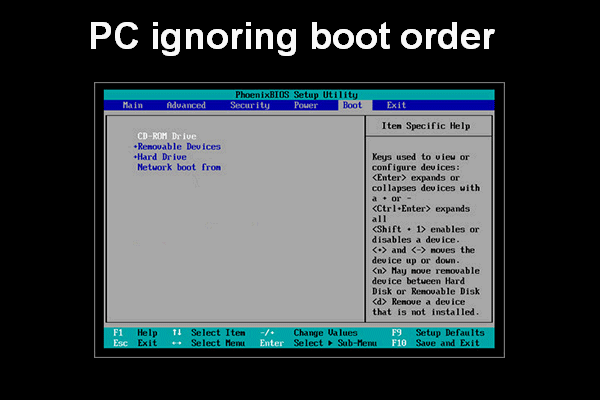 How To Fix PC Ignoring Boot Order On Your PC - MiniTool