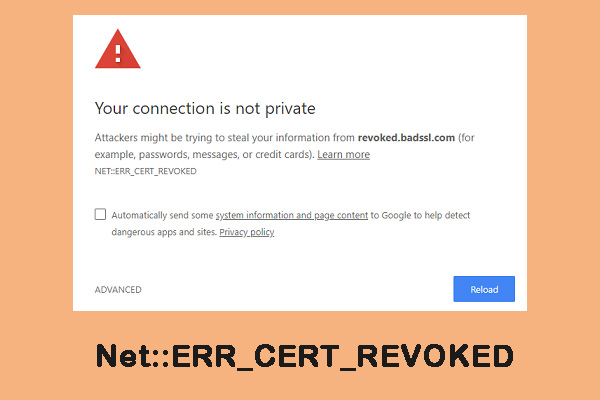How to Fix the “Net::ERR_CERT_REVOKED” Issue on Windows/Mac - MiniTool