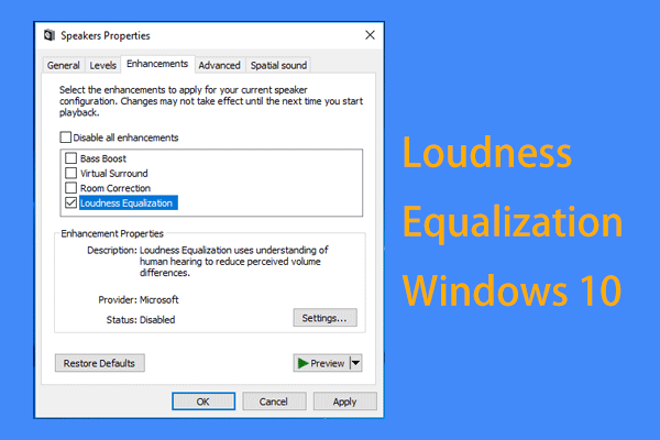 How To Normalize Sound Via Loudness Equalization In Windows 10 Minitool