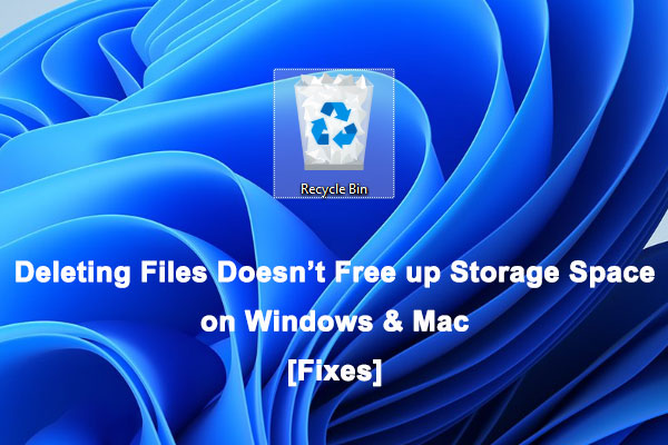 Deleting Files Doesnt Free Up Storage Space On Pc And Mac Fixed Minitool