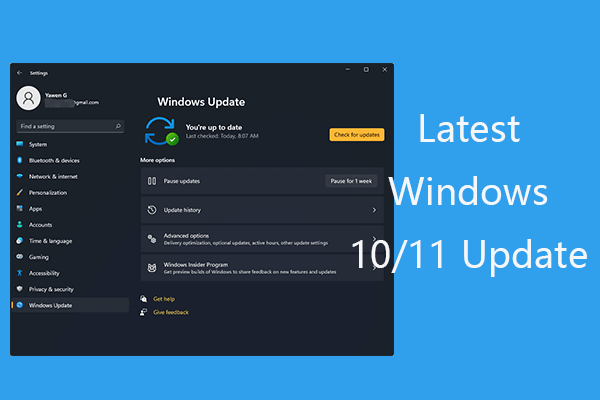 Latest Windows 10 or Windows 11 Update Download and Install - MiniTool