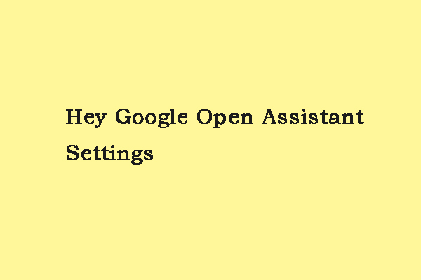 Say “Hey Google, Open Assistant Settings” to Setting Assistant - MiniTool