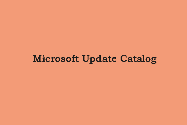 What Is the Microsoft Update Catalog and How to Use It? - MiniTool