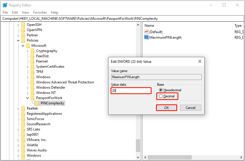 2 Ways to Extend the PIN Length in Windows 10/11