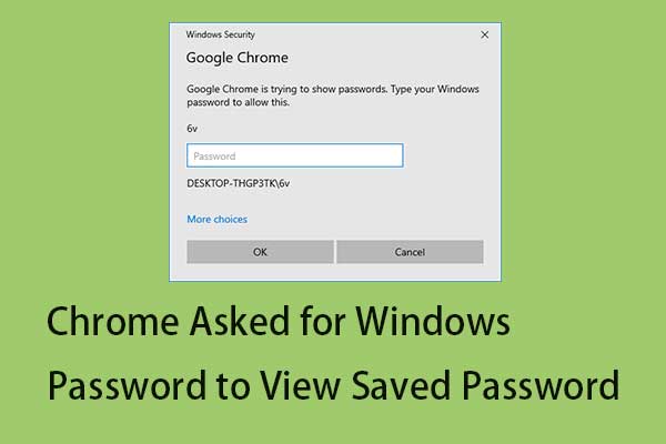 Chrome Asked for Windows Password to View Saved Password