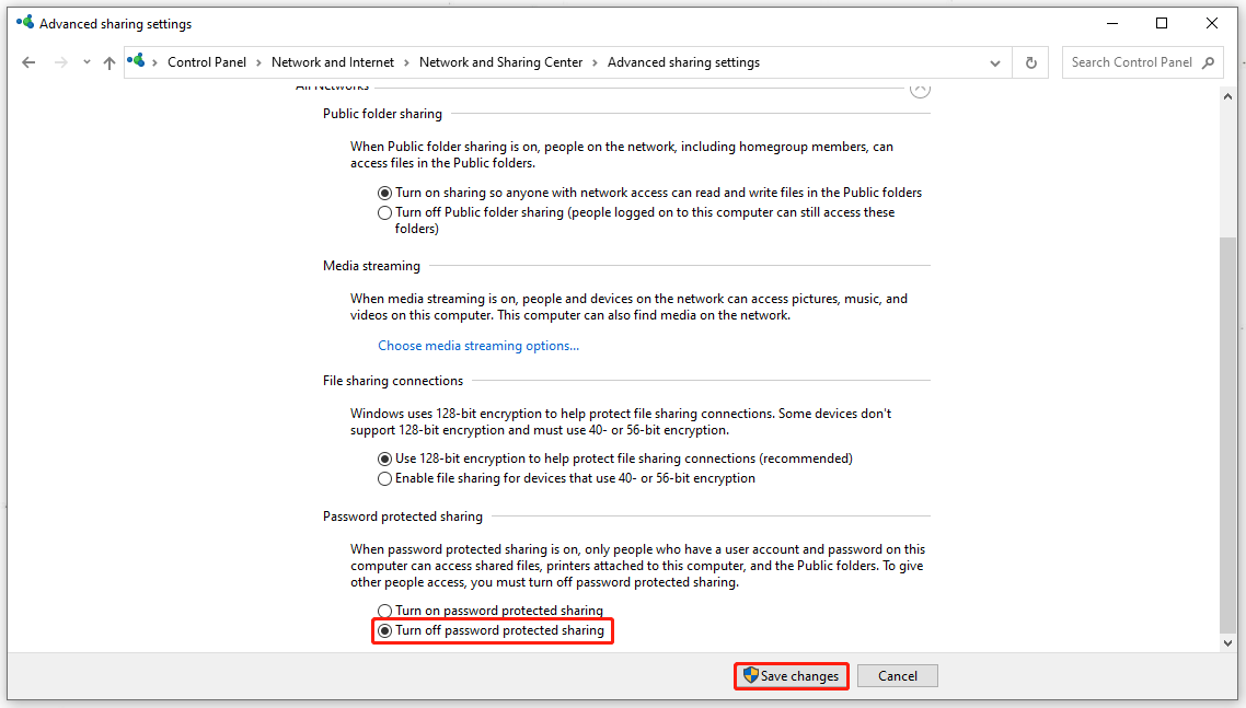 Easy Ways to Turn off Password Protected Sharing on Windows