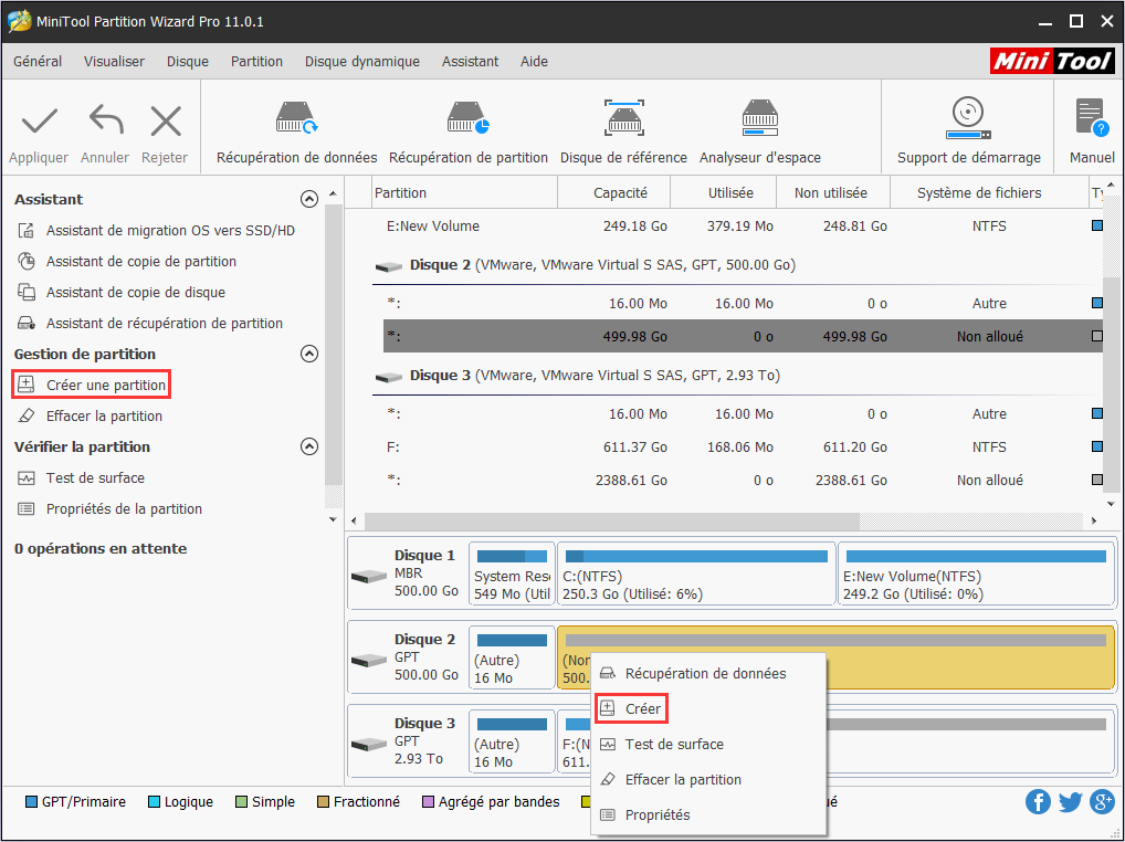Comment créer une partition | MiniTool Partition Wizard