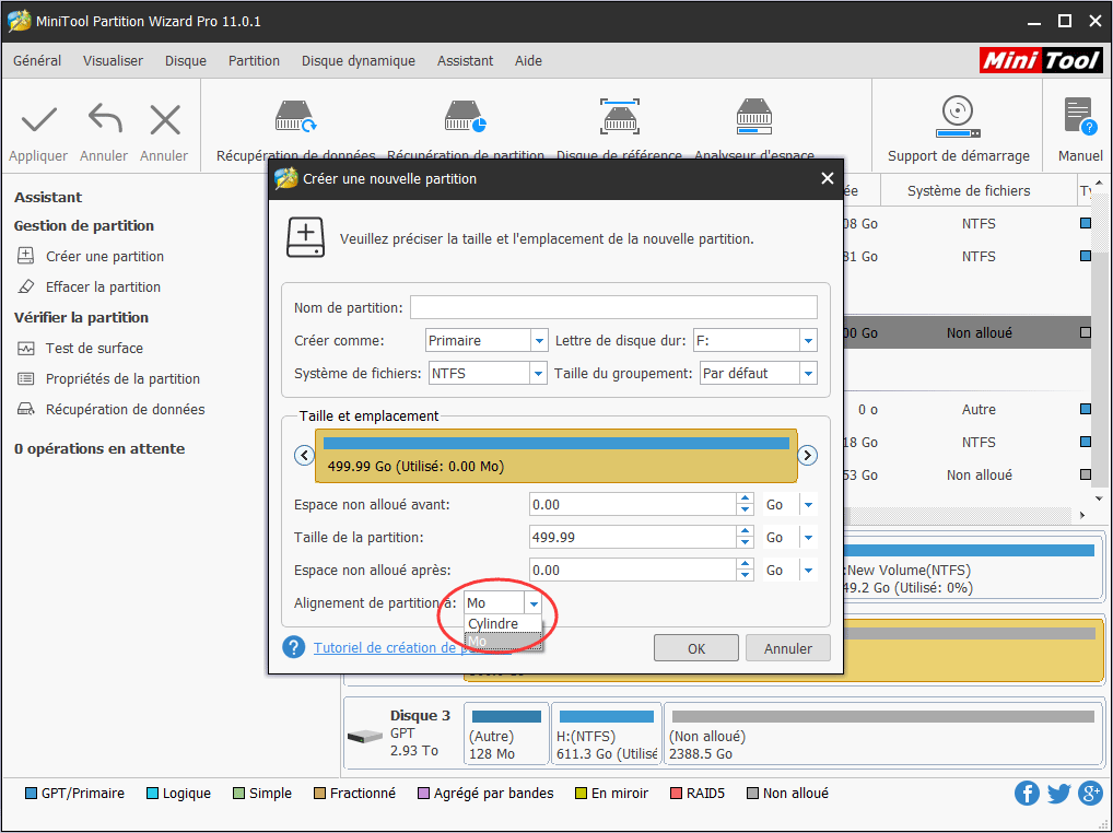 Comment créer une partition | MiniTool Partition Wizard