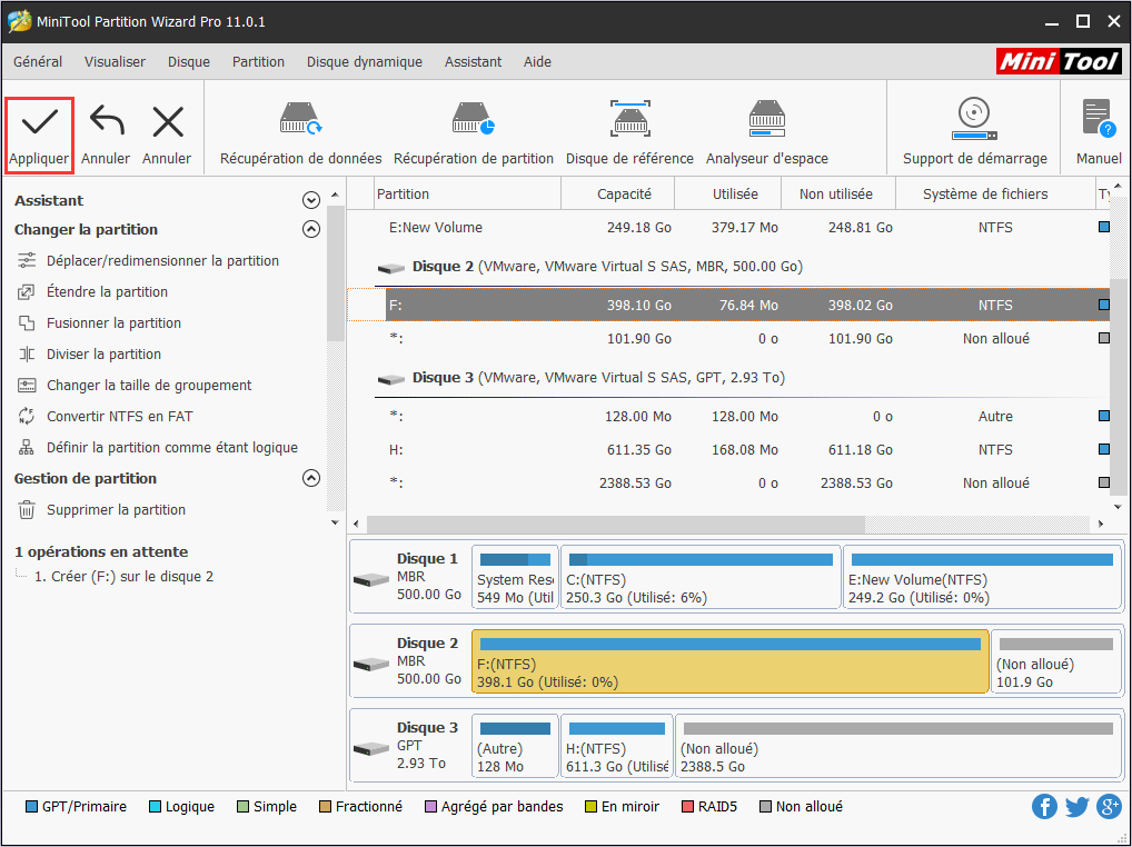 Comment créer une partition | MiniTool Partition Wizard