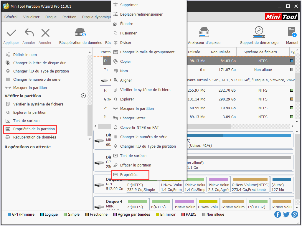 Comment voir les propriétés d’une partition | MiniTool Partition Wizard