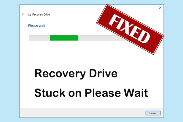 Fix Recovery Drive Stuck On Please Wait Windows 1011