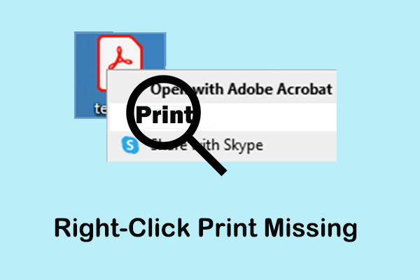 Right Click Print Missing Master Easy Troubleshooting Steps