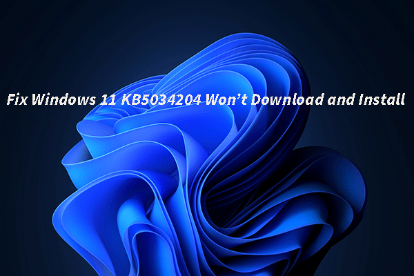 Best Fixes: Windows 11 KB5034204 Won’t Download and Install
