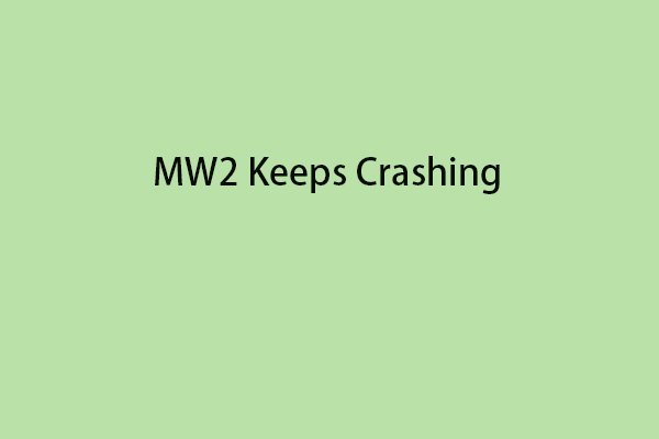 MW2 Keeps Crashing? Here Is How to Fix It on Windows 11/10!