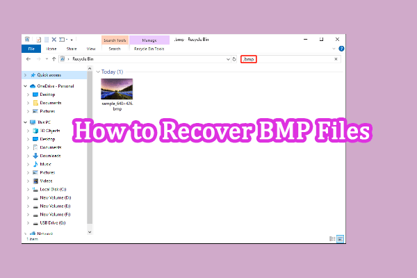 How to Recover BMP Files? Here Are Three Methods