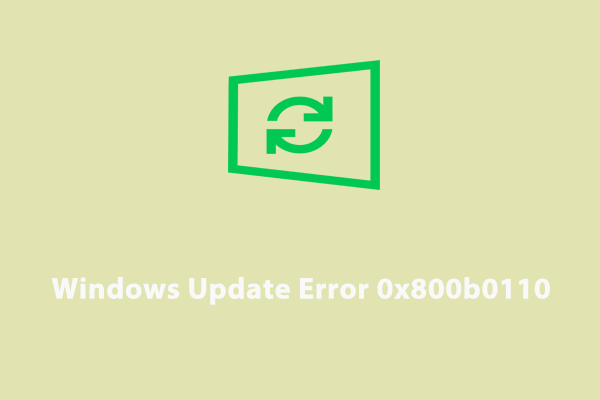 Windows Update with Error 0x800b0110? Fix It Now!