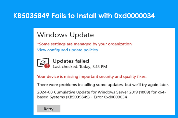 KB5035849 Fails to Install with 0xd0000034? Here’s a Fix to Try!