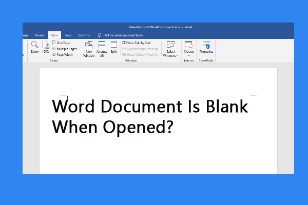 Open Blank Document Opening An Closing Documents