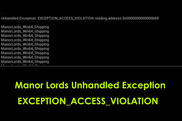 How to Fix Manor Lords Manor Lords Unhandled Exception Error