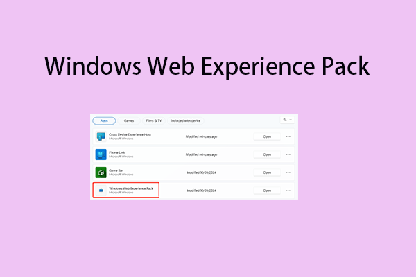 What Is Windows Web Experience Pack? How to Update It?