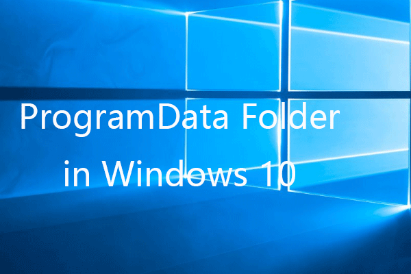 Program Data Folder | Fix Windows 10 ProgramData Folder Missing