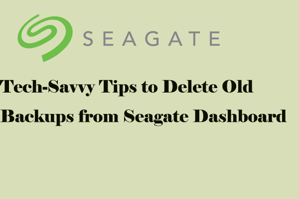 A Definitive Guide to Delete Old Backups from Seagate Dashboard