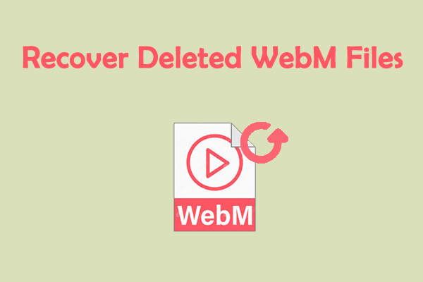 Powerful Data Recovery Ways to Recover Deleted WebM Files