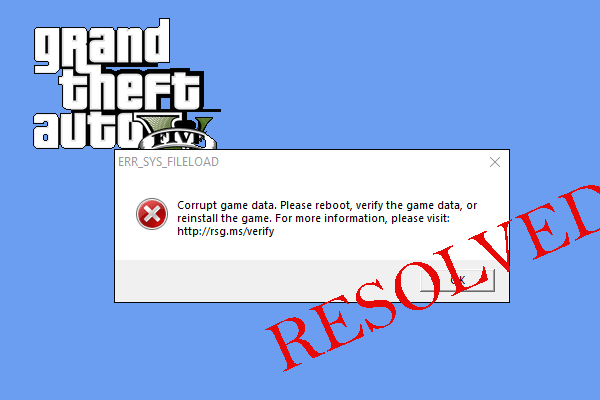 Fix GTA V Corrupt Game Data Error with 3 Useful Ways