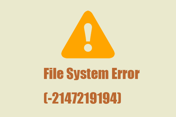 Fix File System Error 2147219194 On Windows With Easy Moves 3619