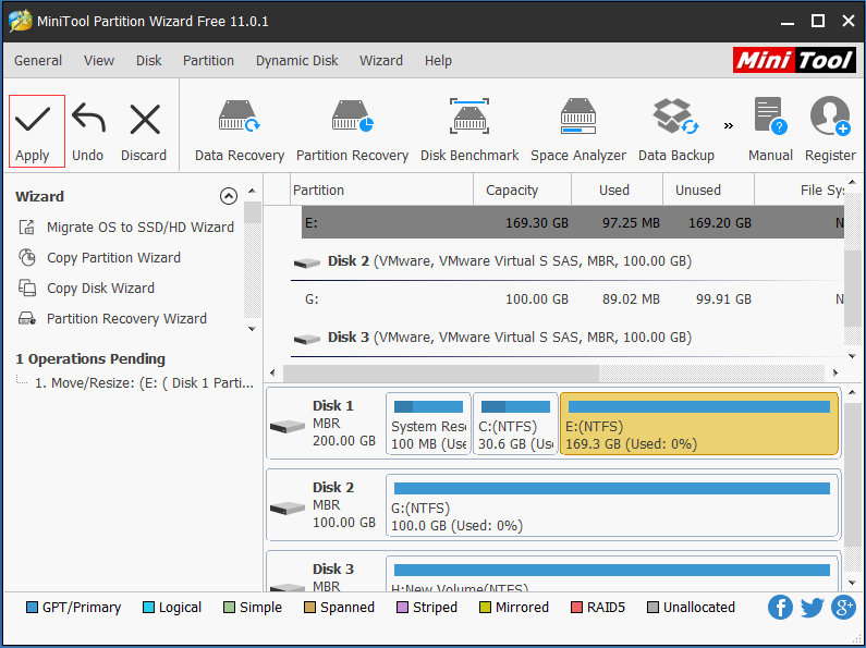 Partition Windows 7 32/64 bits par MiniTool Partition Wizard - MiniTool