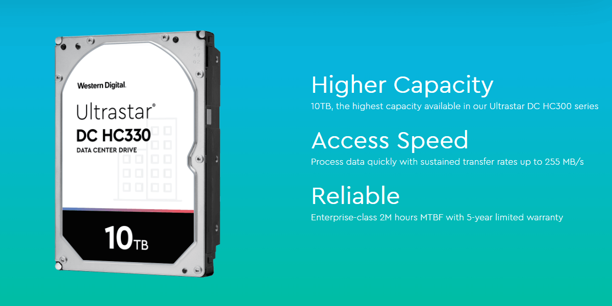Western Digital Releases 10 TB Ultrastar DC HC330 Hard Drive
