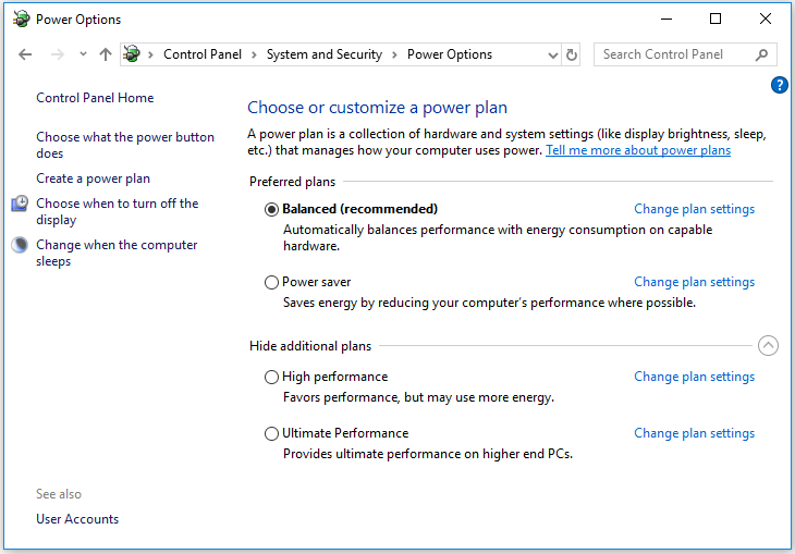 Optimize Windows 10 Power Settings for Higher Performance - MiniTool