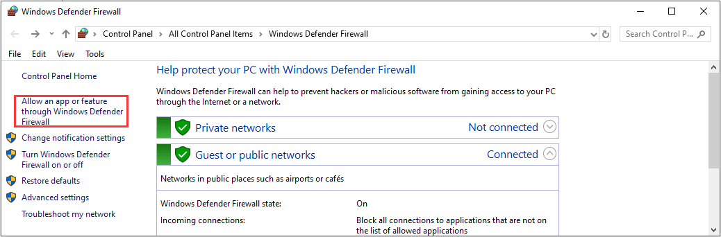 How Can You Fix Windows Defender Firewall Issues on Windows 10? - MiniTool