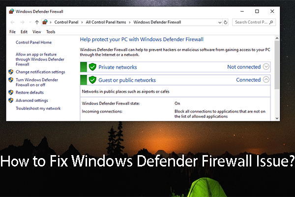 Windows Defender Firewall Has Blocked Some Features of This App