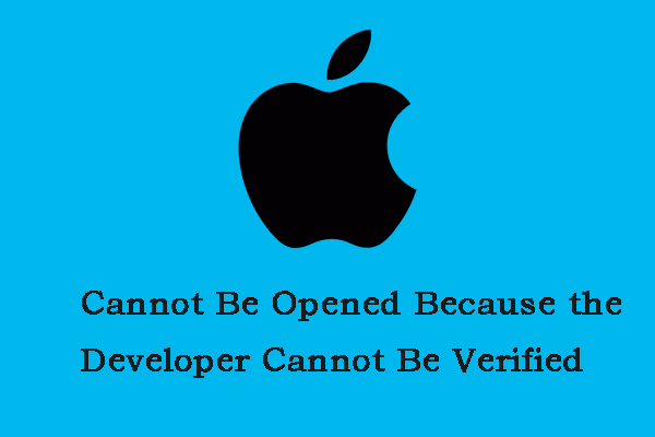 Fixed Cannot Be Opened Because The Developer Cannot Be Verified