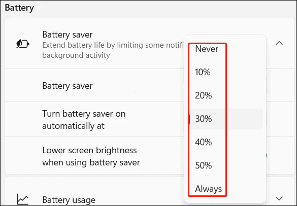 How to Turn on or Turn off Battery Saver on Windows 11? - MiniTool
