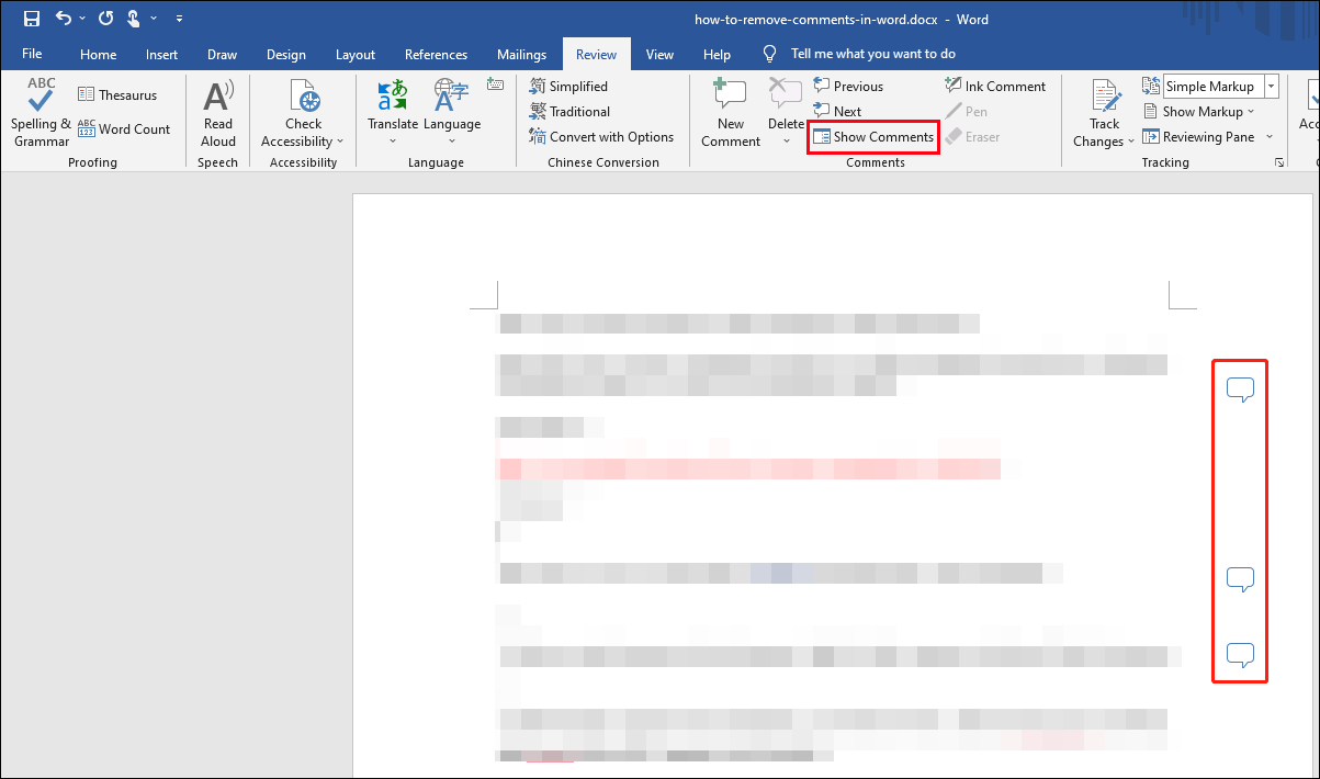How To Delete Or Remove All Comments In Microsoft Word MiniTool