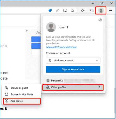 6 Ways to Fix Profile Error in Microsoft Edge in Windows 10 - MiniTool