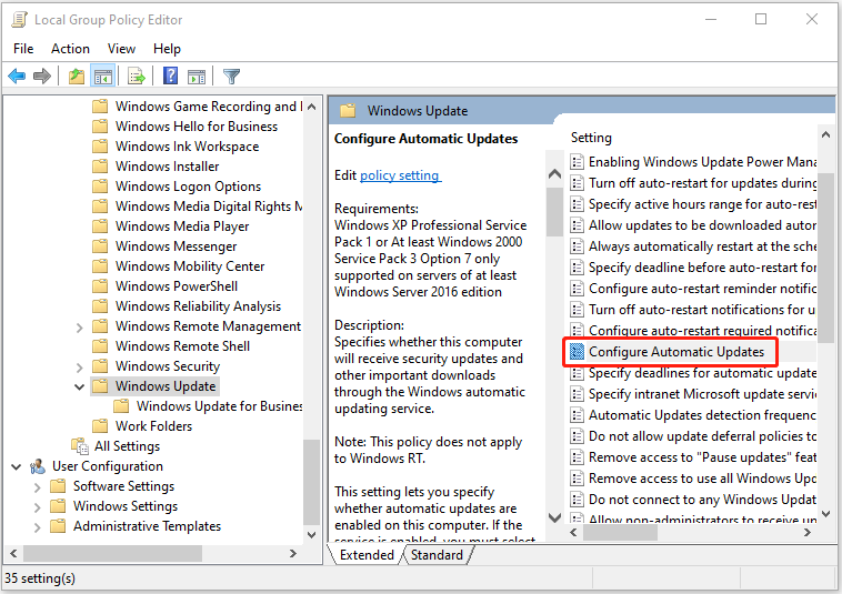 How To Fix Your Organization Has Turned Off Automatic Updates Minitool