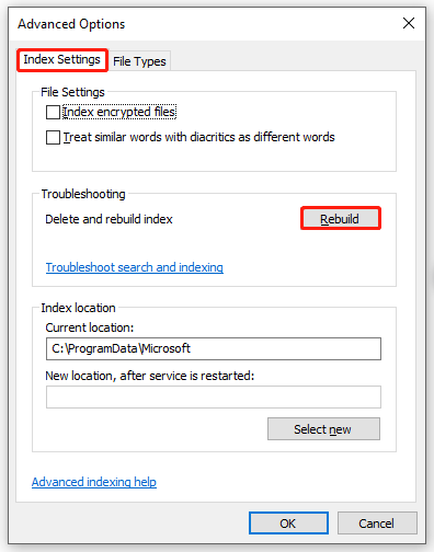 How to Reset and Rebuild Index on Windows 10/11? - MiniTool