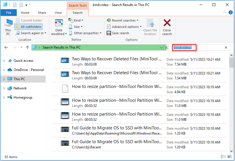 How to Search for Video Files in Windows 10 (3 Ways) - MiniTool
