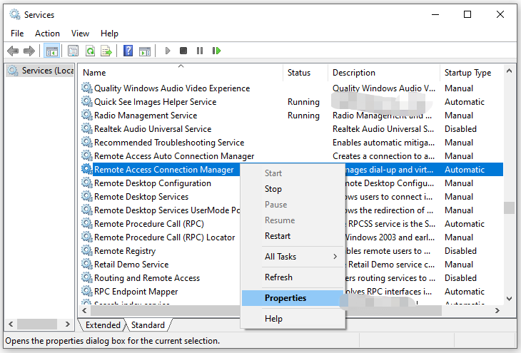 RasMan Service Stopped on Windows 10/11? Here Are Fixes! - MiniTool